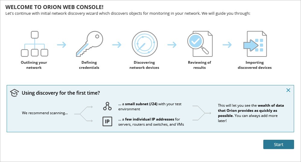 افزودن تجهیزات در Solarwinds با روش Network Discovery - آموزش شبکه