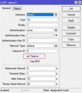 پیاده سازی Passive Interface در OSPF میکروتیک - آموزش - منتخب صنعت پارس